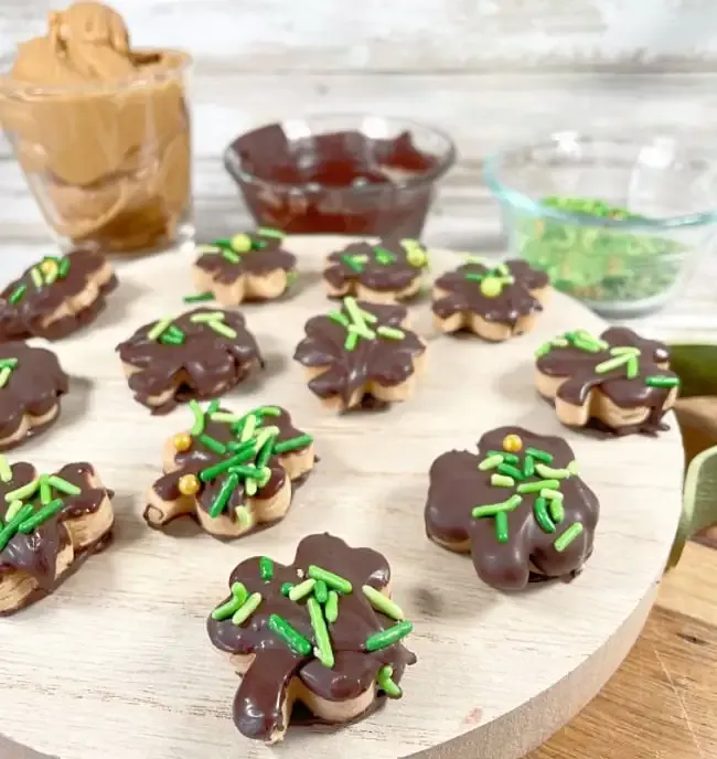 St. Patrick's Day Peanut Butter Chocolate Cookies - Laura Kelly's Inklings