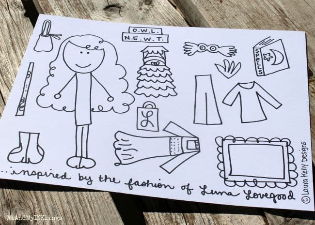 Luna Lovegood Paper Doll Free Printable - Laura Kelly's Inklings