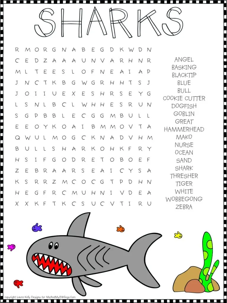 Shark Week Activities for Learning - Laura Kelly's Inklings