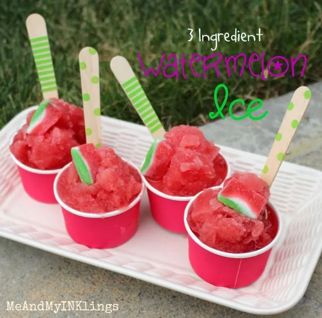 3 Ingredient Watermelon Ice - Laura Kelly's Inklings