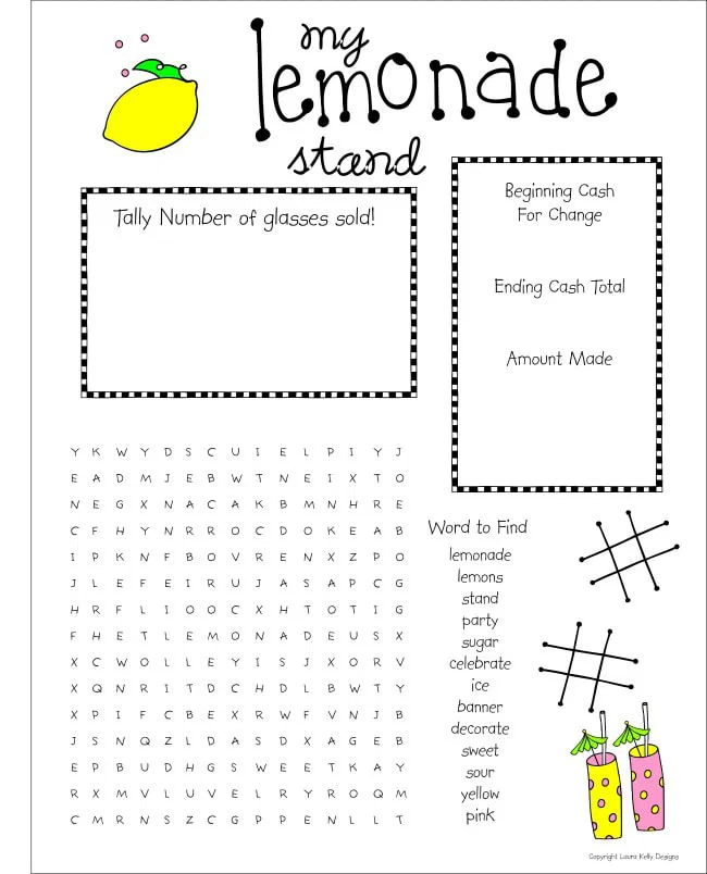 Create a Lemonade Stand - Laura Kelly's Inklings