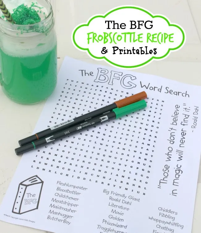 The BFG Dream Jars and a recipe for Frobscottle - Laura Kelly's Inklings