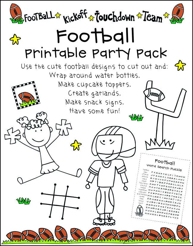 Super Bowl Party for Kids - Laura Kelly's Inklings