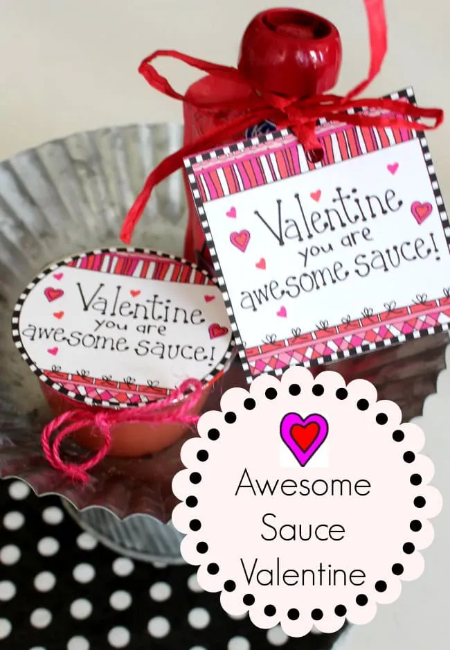 Awesome Sauce Valentine Printable - Laura Kelly's Inklings