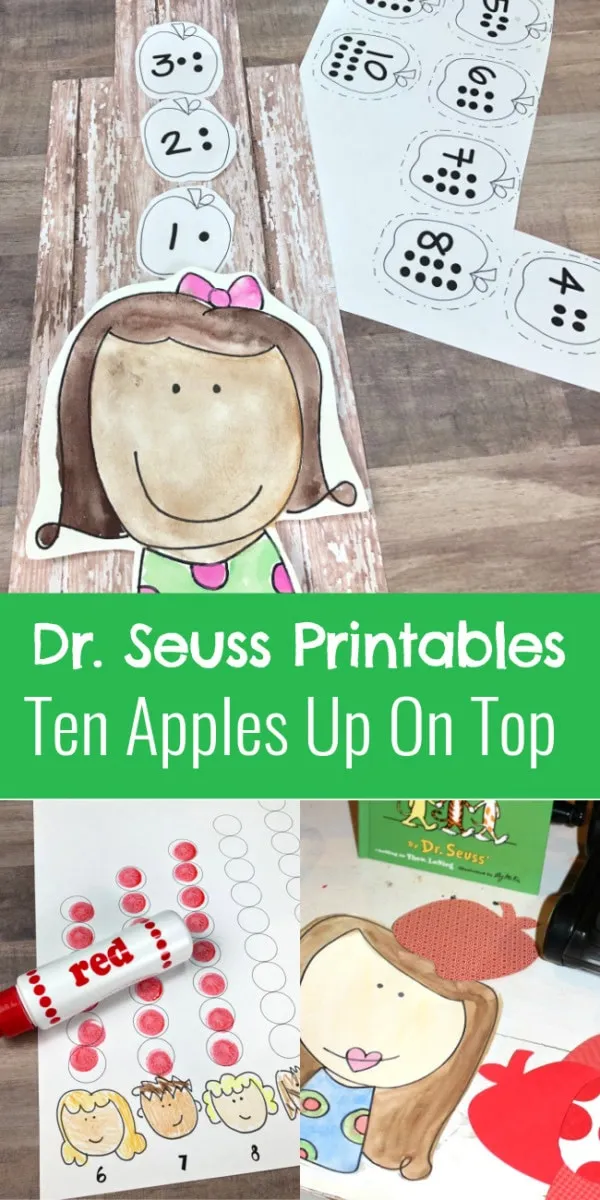 Dr. Seuss Printables for Ten Apples Up on Top - Laura Kelly's Inklings