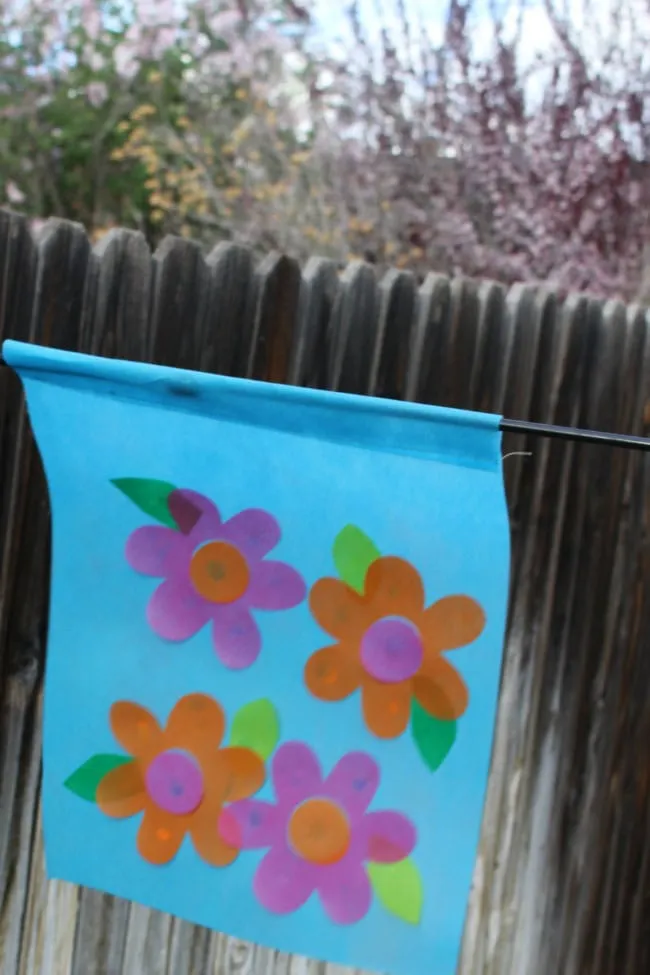 Kid Made Garden Flags For Outdoor Decor - Laura Kelly's Inklings
