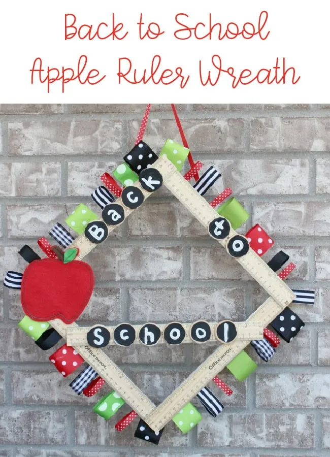 Back to School Ruler Wreath - Laura Kelly's Inklings
