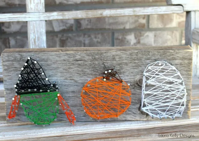 Halloween String Art with Craft Thread - Laura Kelly's Inklings