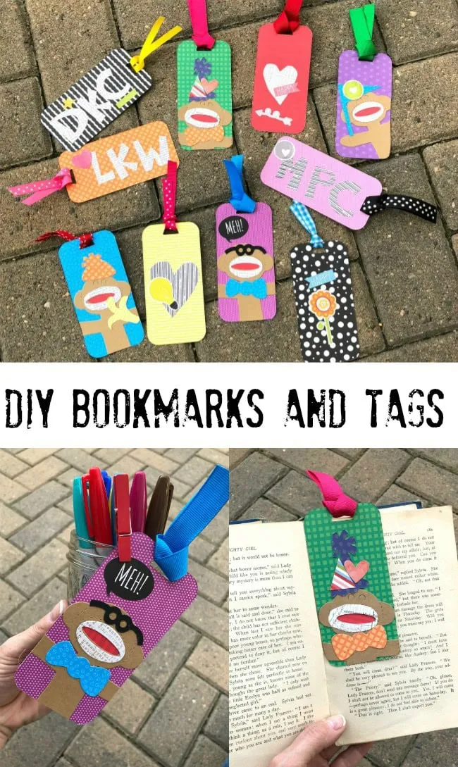 Back to School Sock Monkey Bookmarks that are Easy to Make