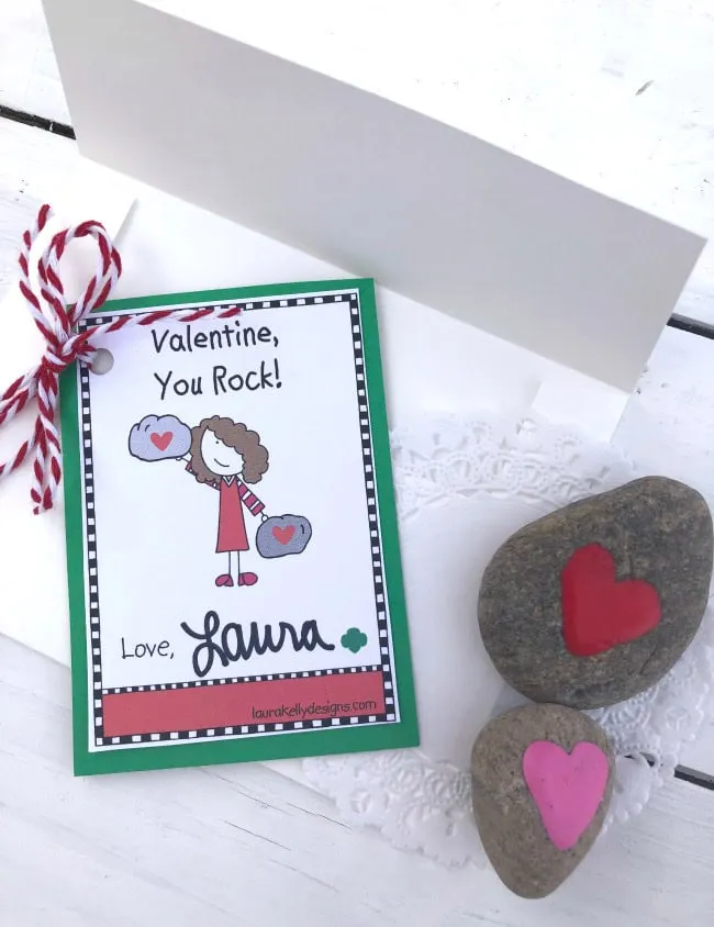 Girl Scout Valentines with Free Printable - Laura Kelly's Inklings
