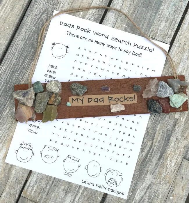 DIY Handmade Gift My Dad Rocks Father's Day Craft Project