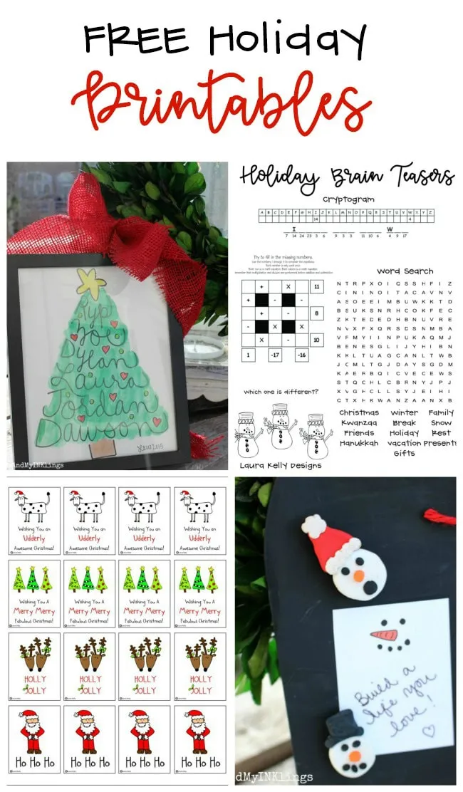 Over 20 FREE Christmas Printable Activities - Laura Kelly's Inklings
