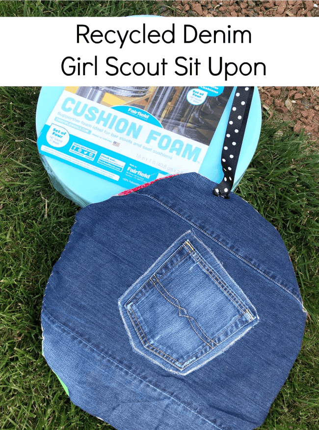 Girl Scout Sit Upon Made With Jeans - Laura Kelly's Inklings