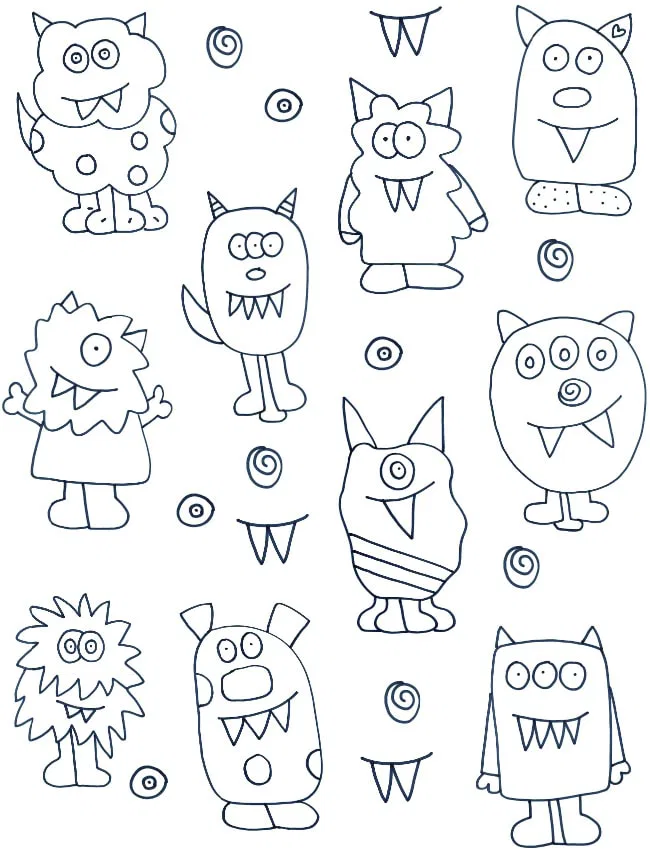 Monster Printables and Dollar Store Crafts for Kids - Laura Kelly's ...