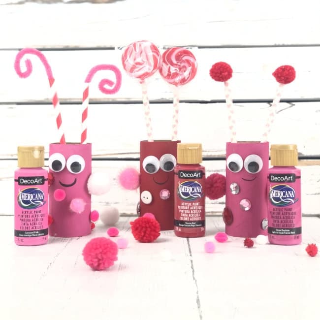 Paper Tube Valentine Craft Bugs - Laura Kelly's Inklings