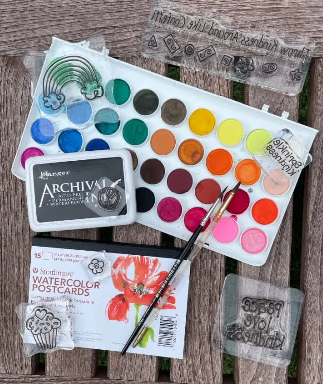 Water Color Painting With Clear Stamps - Laura Kelly's Inklings