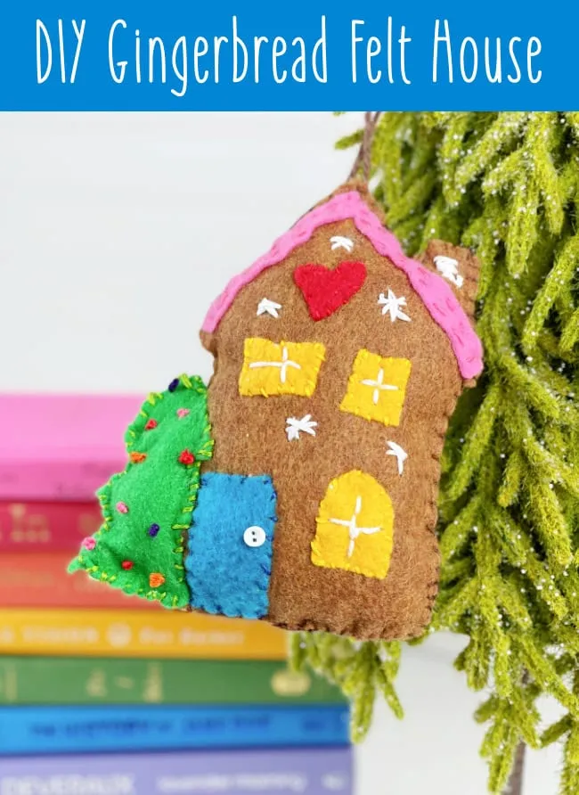 Hand Stitched Embroidery Felt Gingerbread House Ornament - Laura Kelly ...