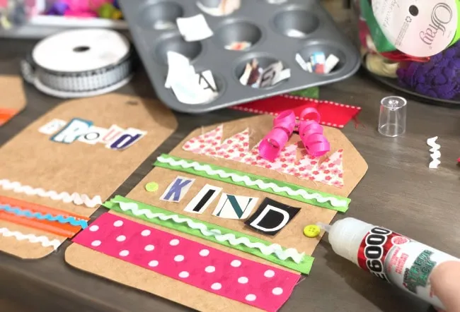 How to Make Scrappy Tags From Recycled Boxes - Laura Kelly's Inklings