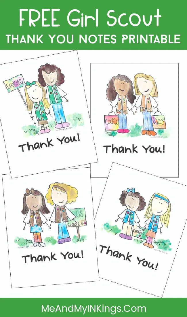 Girl Scout Thank You Notes Printable - Laura Kelly's Inklings