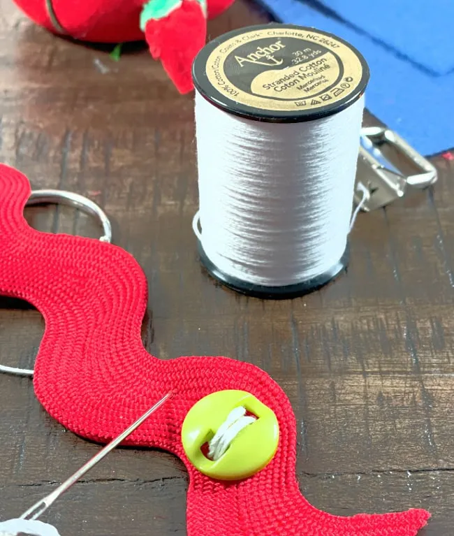 DIY Keychain With Button and Trim - Laura Kelly's Inklings