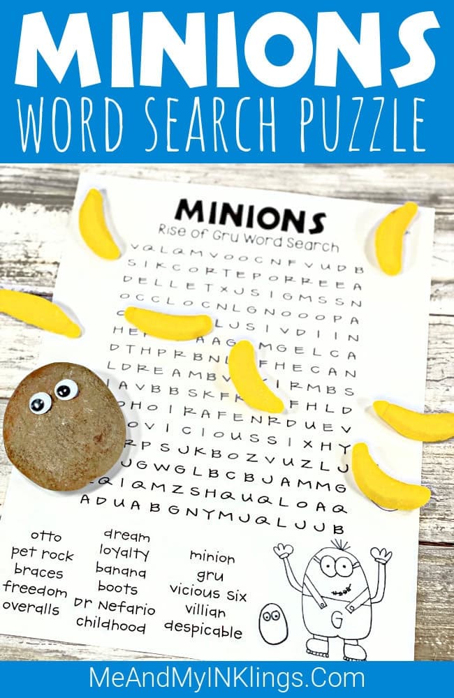 Free Minions Word Search Printable Puzzle - Laura Kelly's Inklings