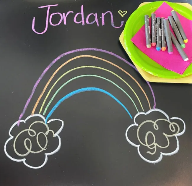 Chalkboard Table Runner Party Activity - Laura Kelly's Inklings