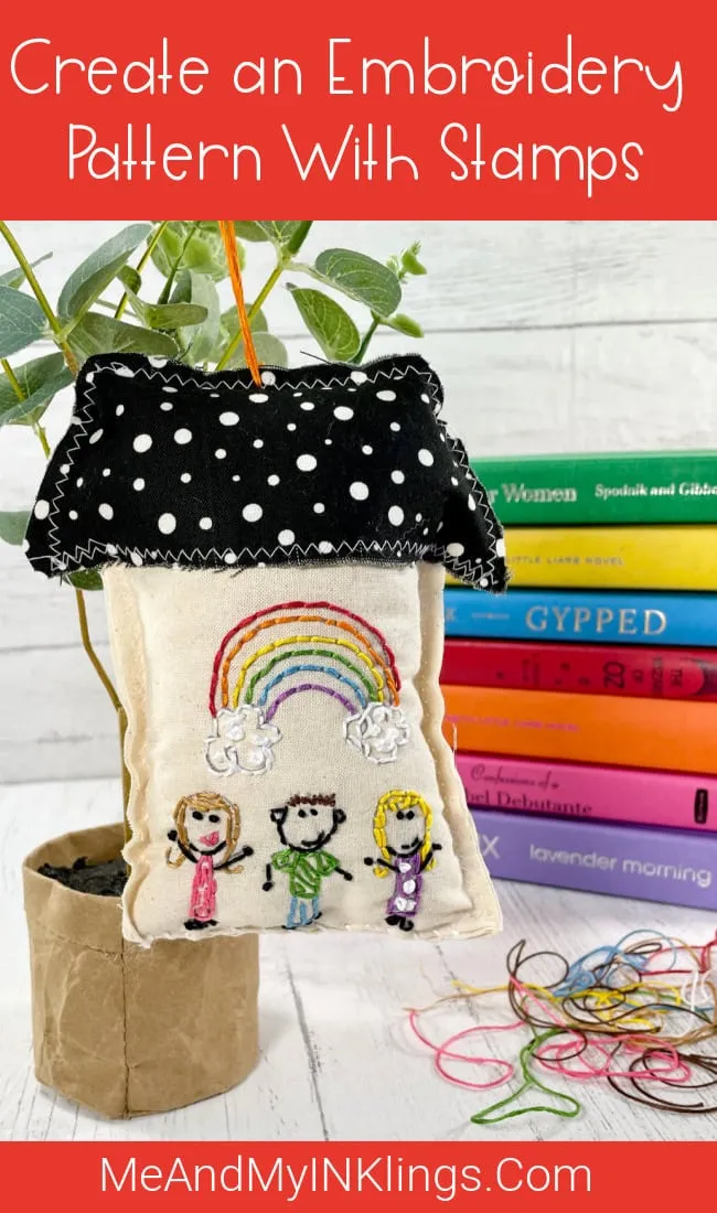 How To Use Stamps for Embroidery Pattern - Laura Kelly's Inklings