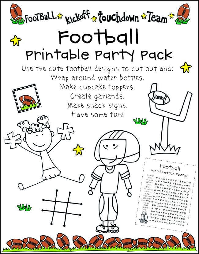 Best Football Printables and Craft Ideas - Laura Kelly's Inklings