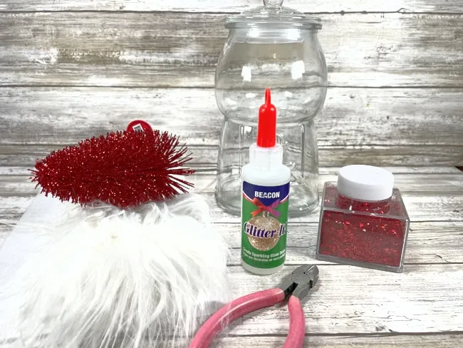 DIY Glitter Gumball Machine Santa Decor - Laura Kelly's Inklings