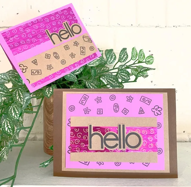 Oh Hello DIY Foil Cards with Stamps - Laura Kelly's Inklings