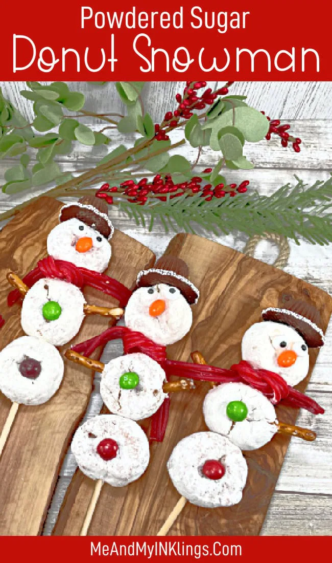 Recipe for How to Make Donut Snowman Sticks - Laura Kelly's Inklings
