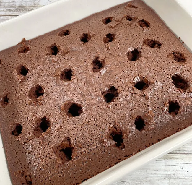 Fresh Strawberry Chocolate Poke Cake Recipe - Laura Kelly's Inklings