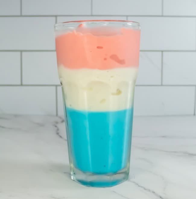Red White and Blue Layered Patriotic Milkshakes - Laura Kelly's Inklings