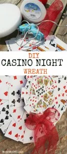 DIY Playing Card Casino Night Wreath - Laura Kelly's Inklings