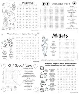 Word Search Puzzle Printables Free - Laura Kelly's Inklings