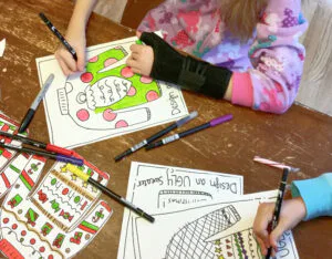 Printable Ugly Sweater Coloring Page - Laura Kelly's Inklings