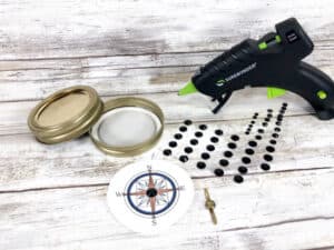 Pirate Mason Jar Lid Compass - Laura Kelly's Inklings