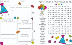 New Year's Eve Word Search Printable and Resolutions Too - Laura Kelly ...