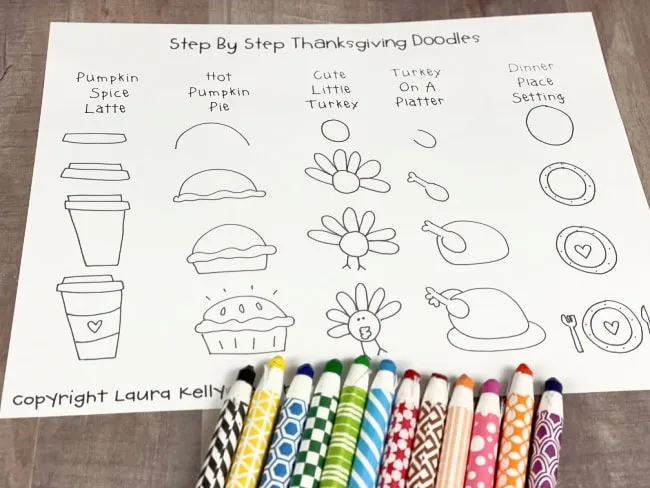 5 Best Thanksgiving Doodle Ideas - Laura Kelly's Inklings