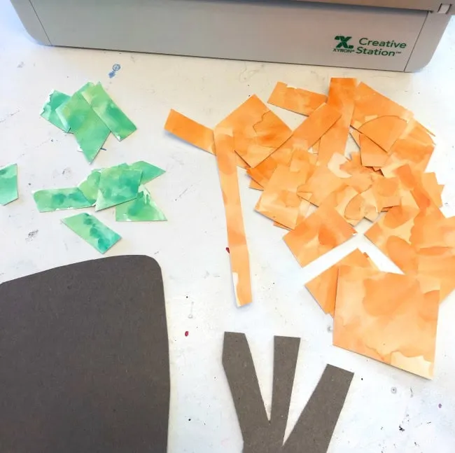 Watercolor Collage Carrot Decor - Laura Kelly's Inklings