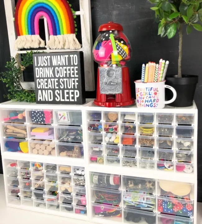 Bright DIY Craft Storage in Recycled Jars - Laura Kelly's Inklings