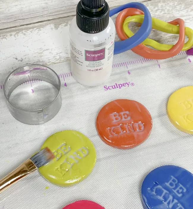 Stamp On Polymer Clay Kindness Tokens - Laura Kelly's Inklings