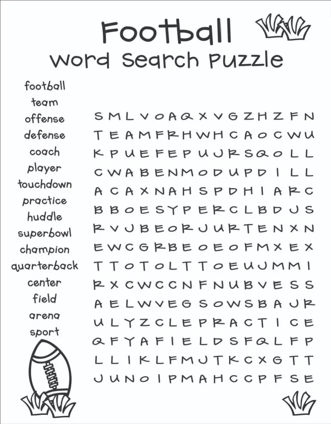 Best Football Printables and Craft Ideas - Laura Kelly's Inklings