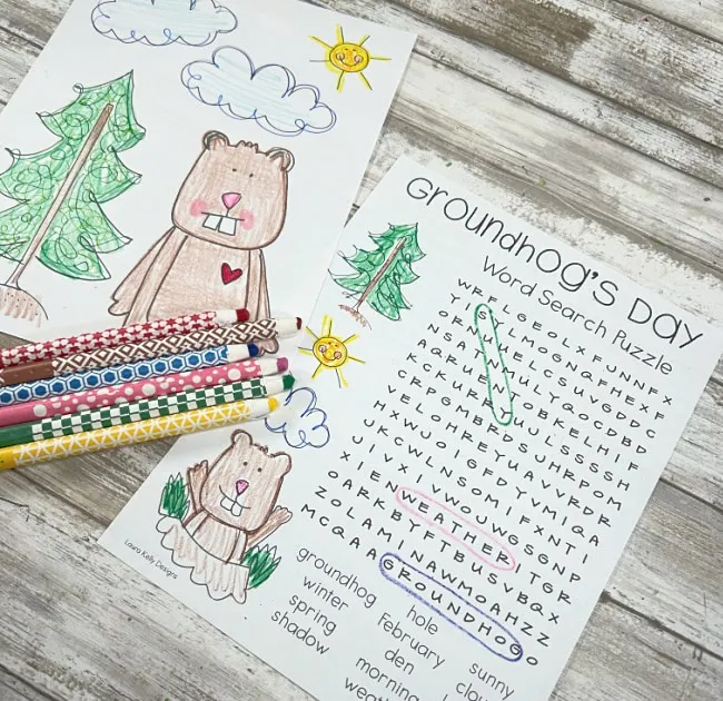 Groundhog Day Word Search Puzzle Free Printable - Laura Kelly's Inklings