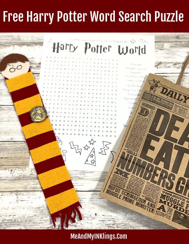 Free Harry Potter Wordsearch Puzzle for Kids of All Ages