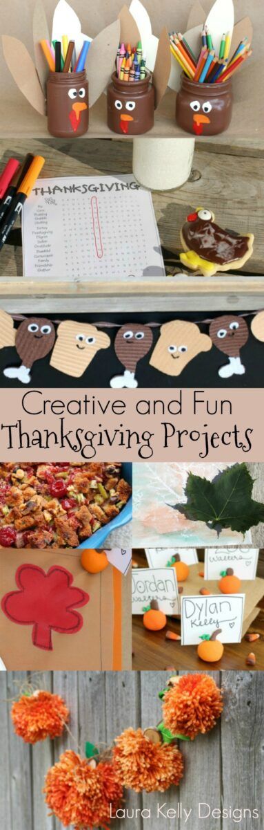 Darling Thanksgiving Paper Craft Garland - Laura Kelly's Inklings