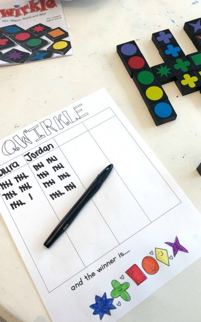 Qwirkle Game Night Free Printable Qwirkle Score Sheet - Laura Kelly's ...
