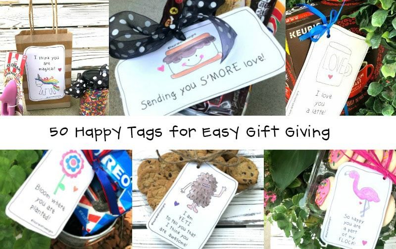 Happy Tags Printables for Easy Gift Ideas - Laura Kelly's Inklings