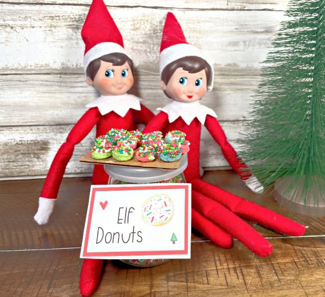 Cereal Sized Donut Elf on the Shelf Printable Props - Laura Kelly's Inklings