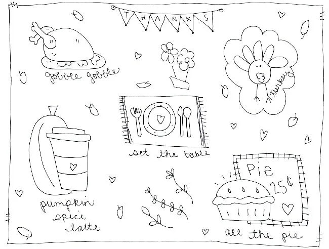 5 Best Thanksgiving Doodle Ideas - Laura Kelly's Inklings